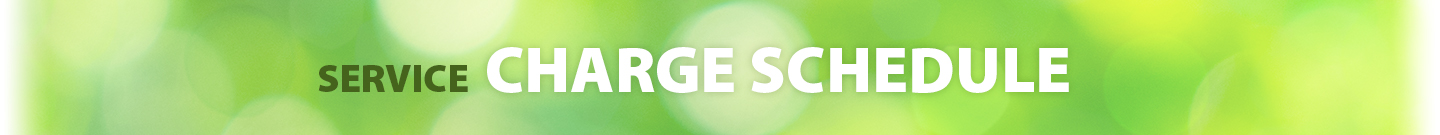 Service Charge Schedule | Centra Credit Union